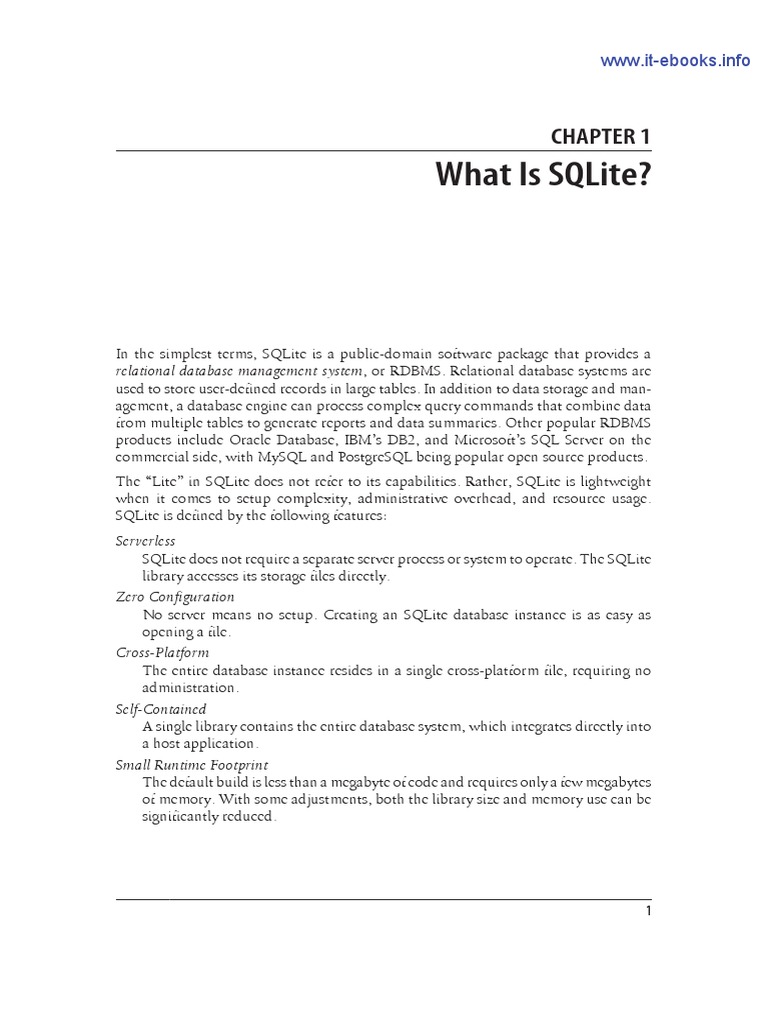 0003 What Is SQLite | PDF | Computing And Information Technology