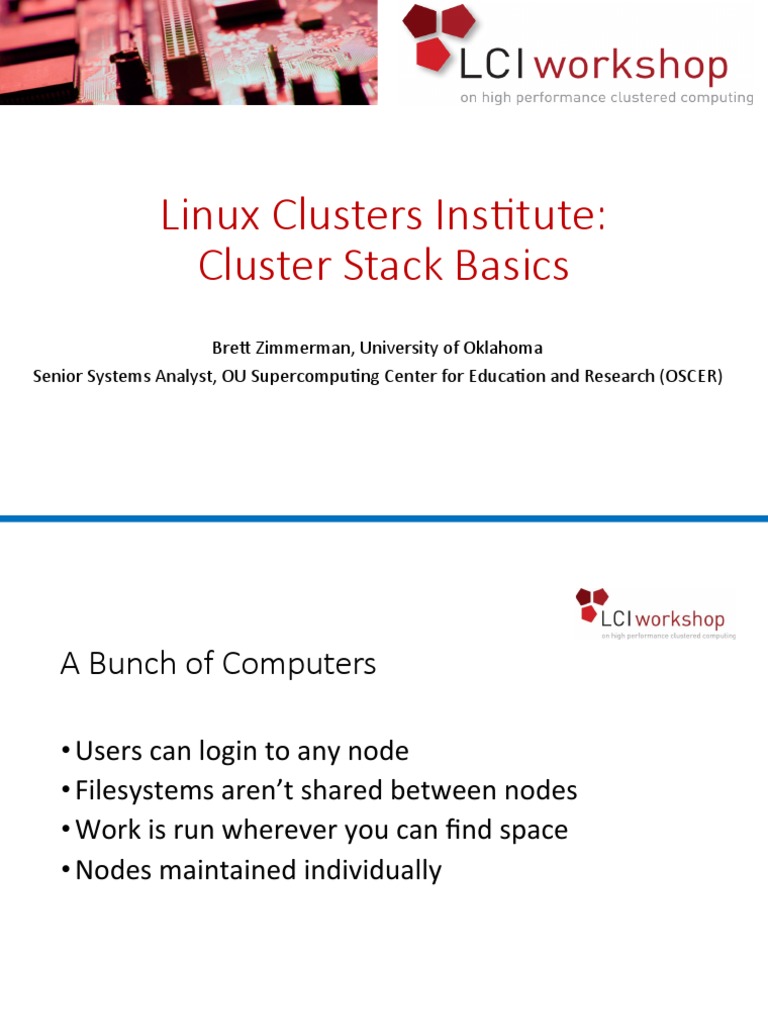 Cluster Stack Basics | PDF | Computer Cluster | Computer Data