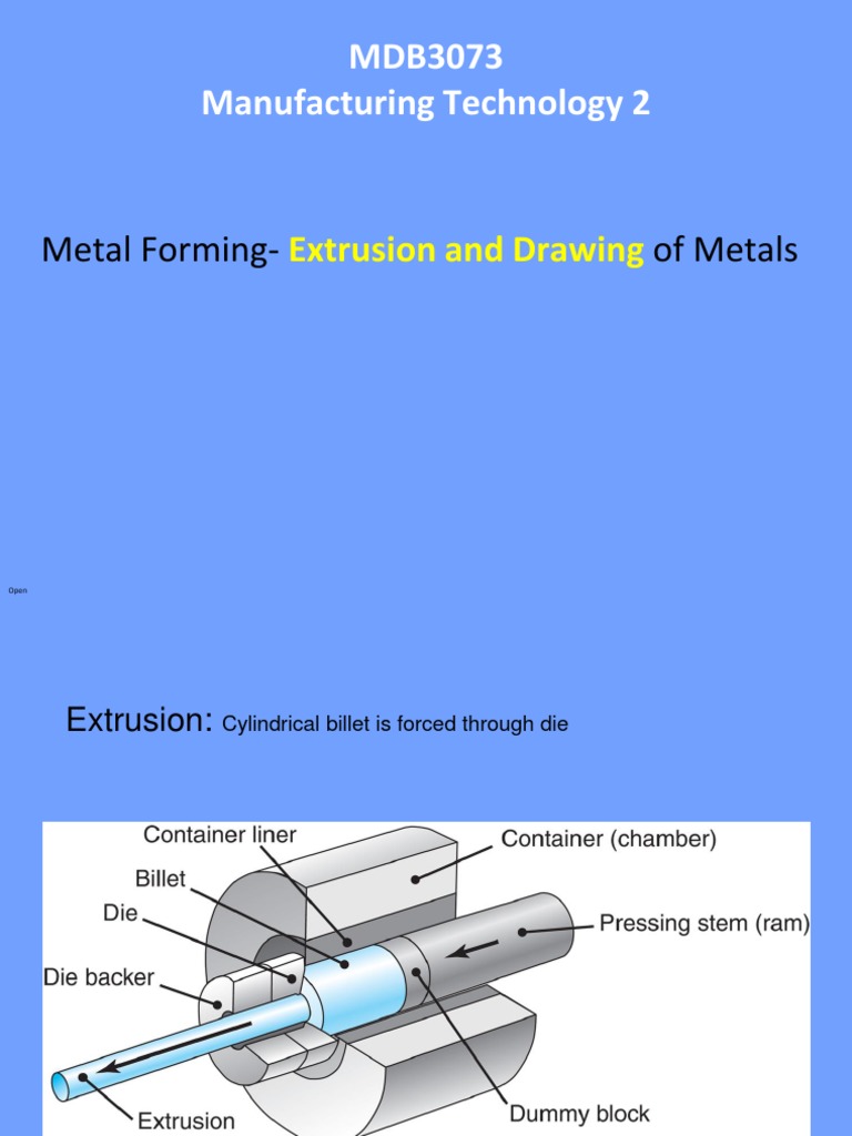 Extrusion and drawing.pdf | Extrusion | Metalworking