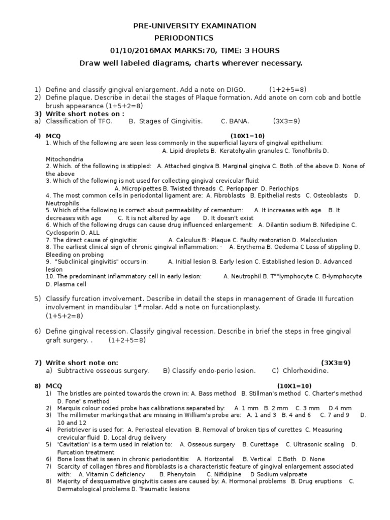 Perio Paper | PDF | Dentistry Branches | Periodontology