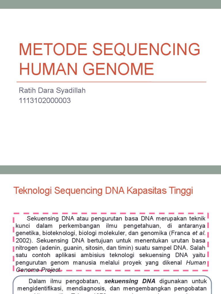 Metode Sequencing Human Genome | PDF