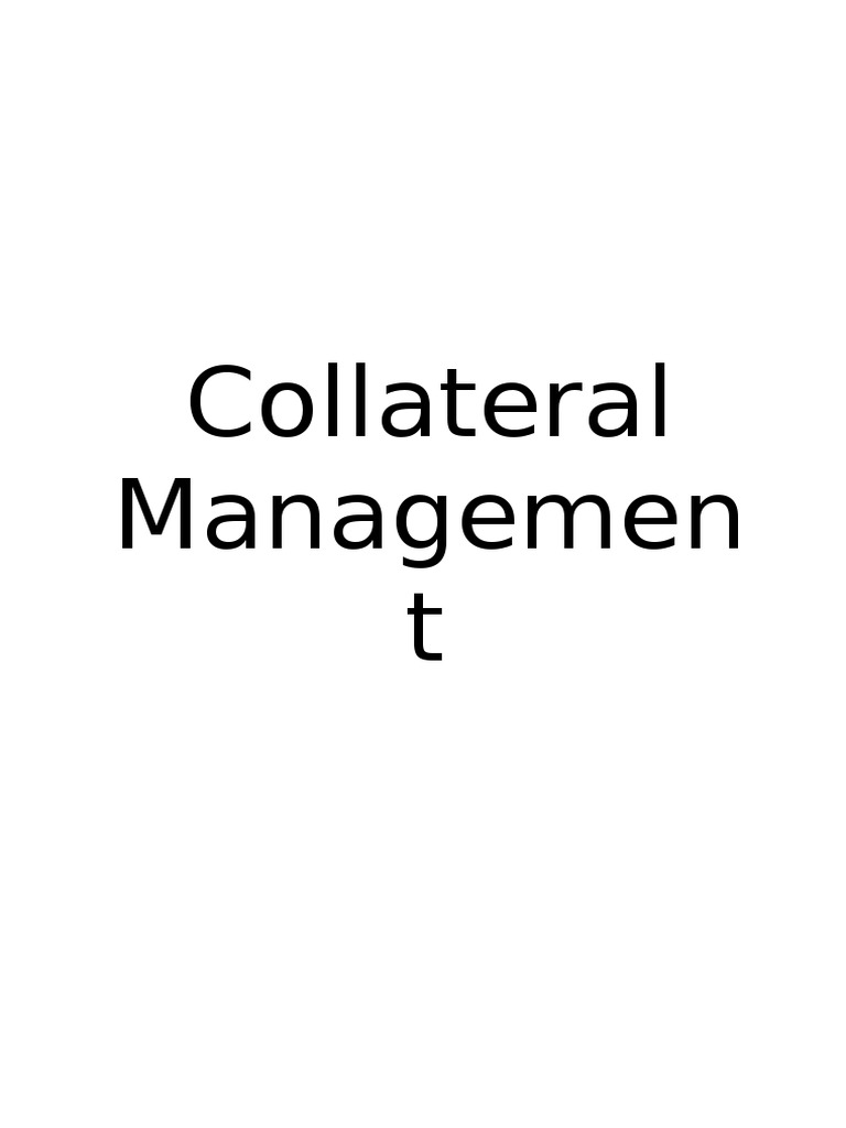 Collateral Management Guide | PDF | Margin (Finance) | Over The Counter ...