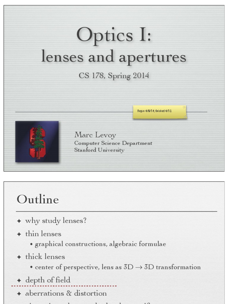 Optics1 08apr14 | PDF | Science & Mathematics | Technology & Engineering
