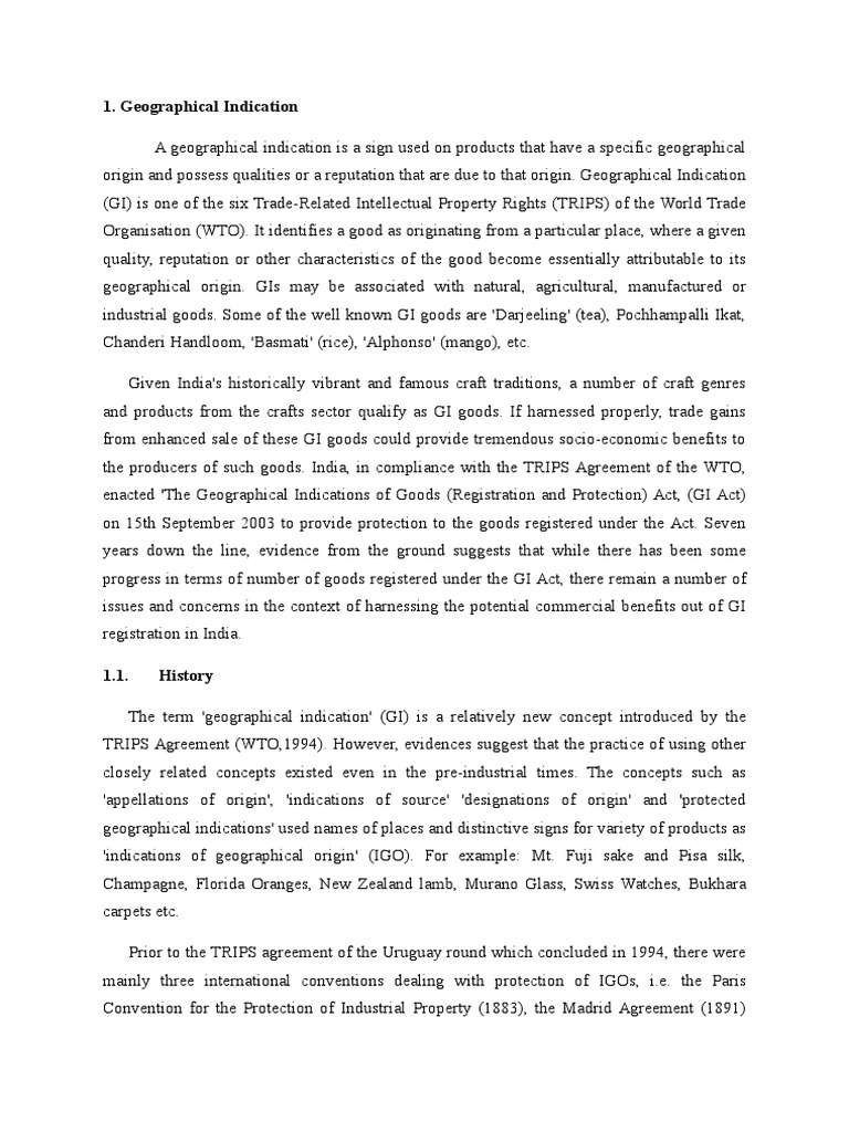 Geographical Indication & Trademark | PDF | Trademark | Trademark ...