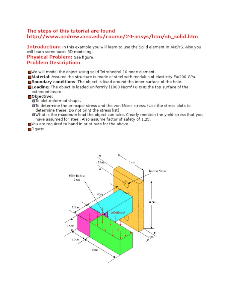 2 - Analysis of A 3D Solid Object | PDF