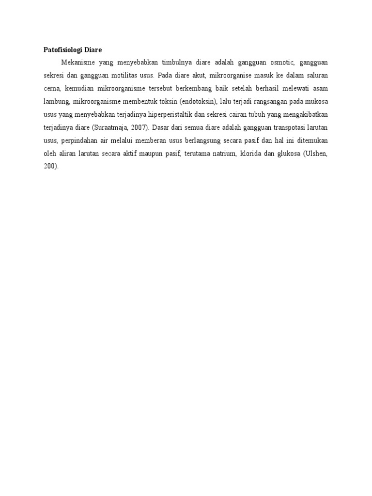 Patofisiologi Diare | PDF