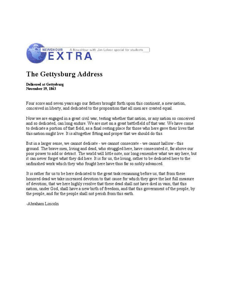 The Gettysburg Address | PDF