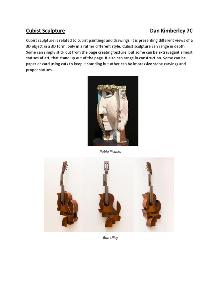 Cubist Sculpture Dan Kimberley 7C | PDF