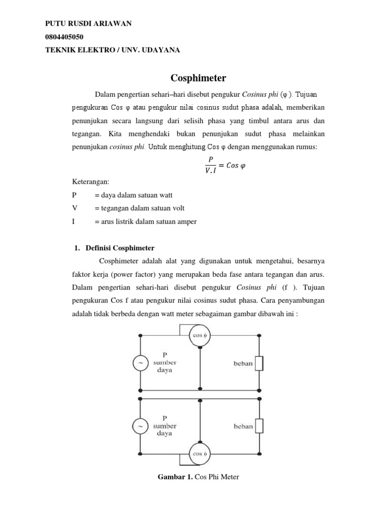 Cos Phi Meter Pdf