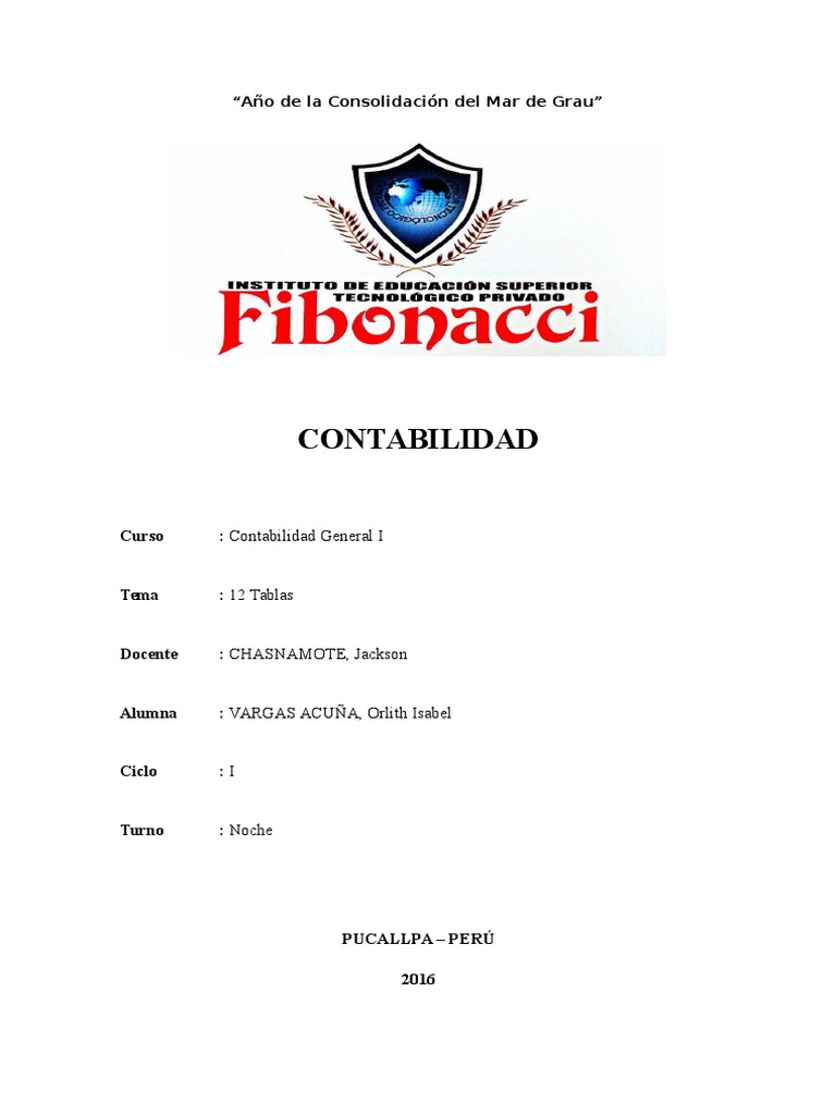 Contabilidad General I: Análisis de las 12 Tablas de la SUNAT para la ...