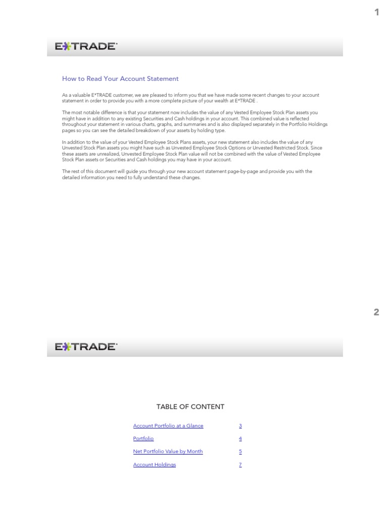 How To Read Your Statement | PDF | Stocks | Securities (Finance)