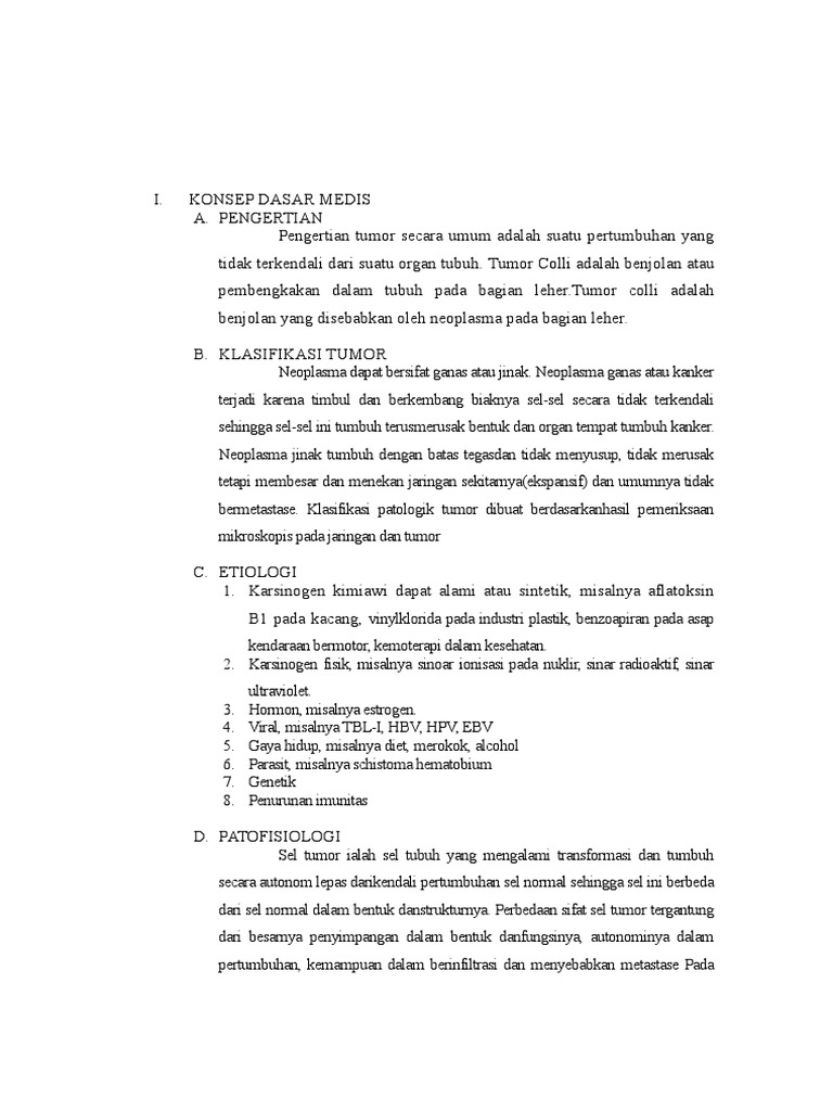 LP Tumor Colli | PDF