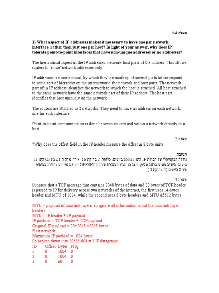 IP Addresses Problems | PDF | Internet Protocols | Ip Address