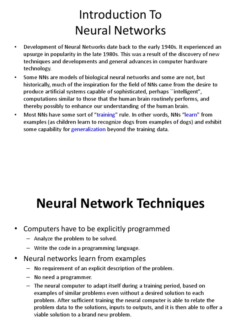 Introduction To Neural Networks | PDF | Artificial Neural Network ...