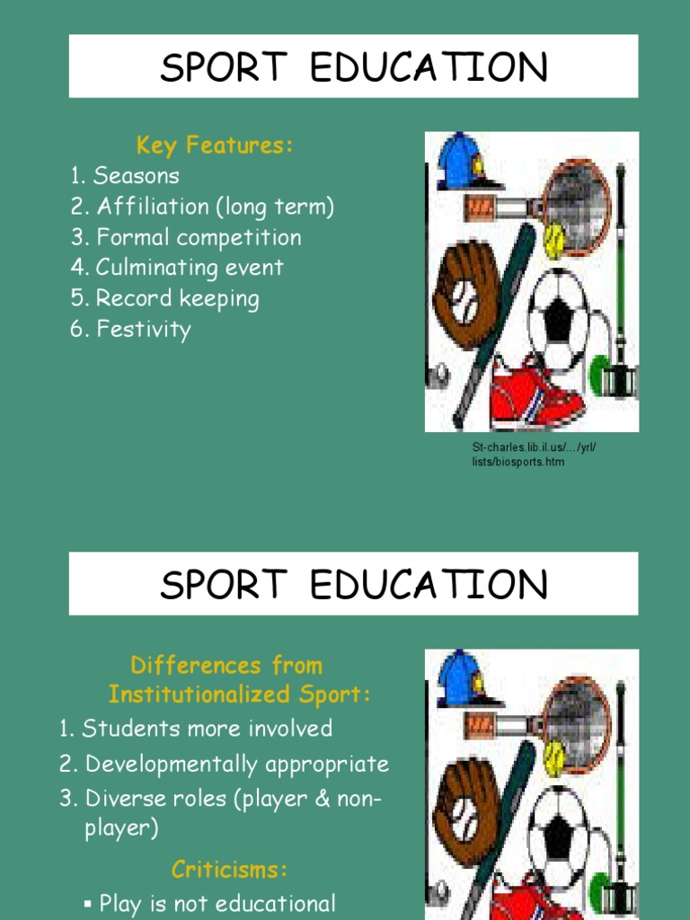 Sport Education: Key Features | PDF | Learning | Curriculum