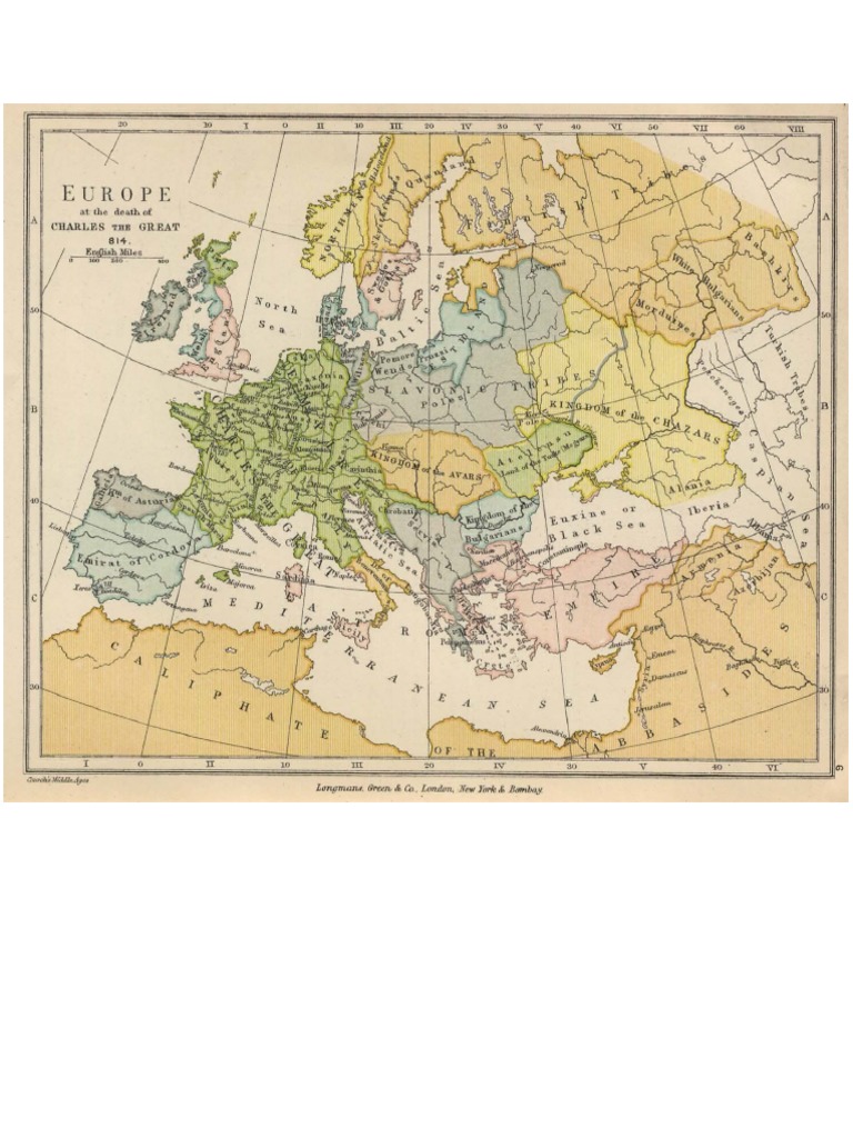 Mapa Evrope 814 Godina | PDF