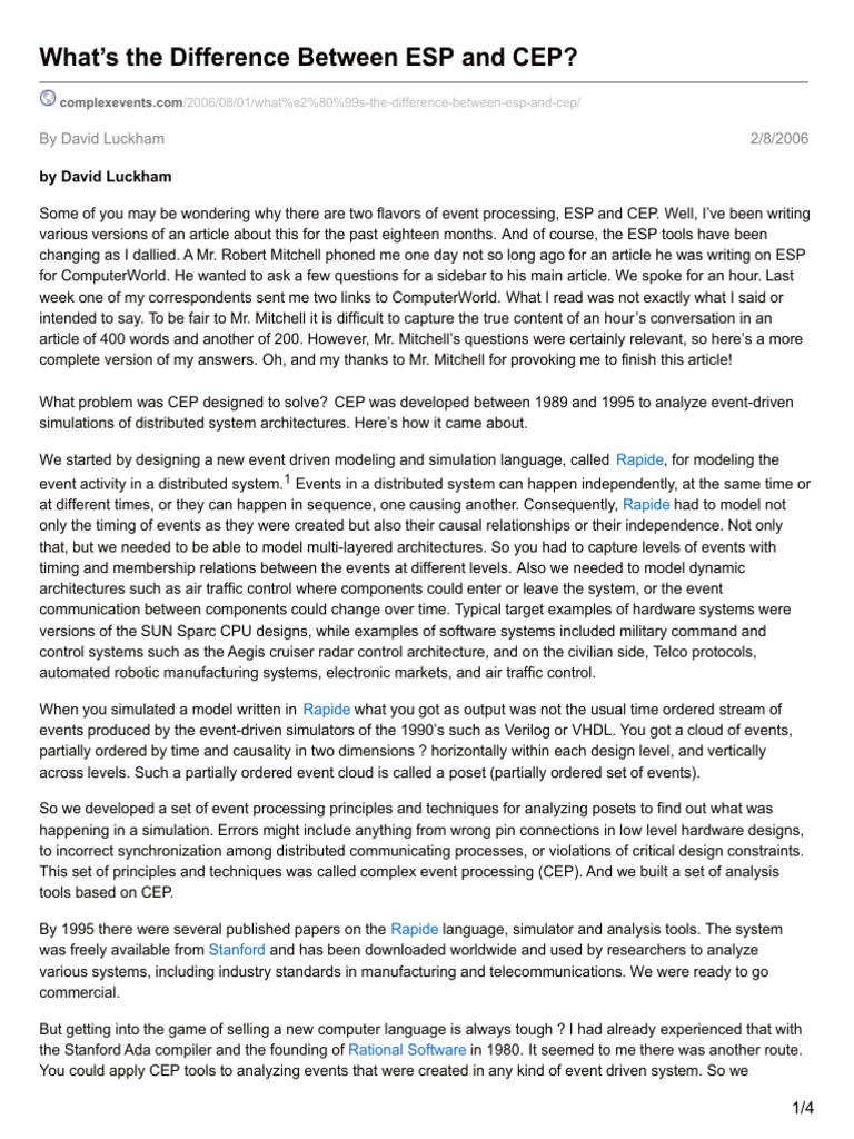 Whats The Difference Between ESP and CEP | PDF | Surveillance | Systems ...