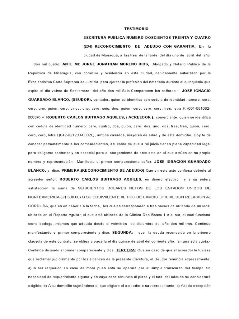 Testimonio Ejemplo | Gobierno