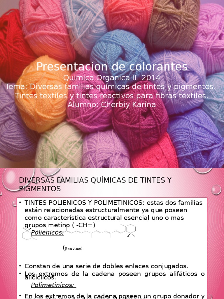 Colorantes Reactivos Textiles | PDF | Moléculas | Pigmento