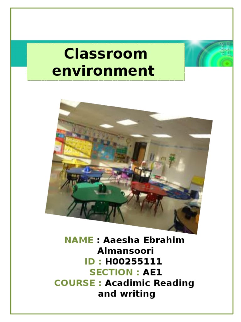 Classroom Enviroment | PDF | Classroom | Teachers