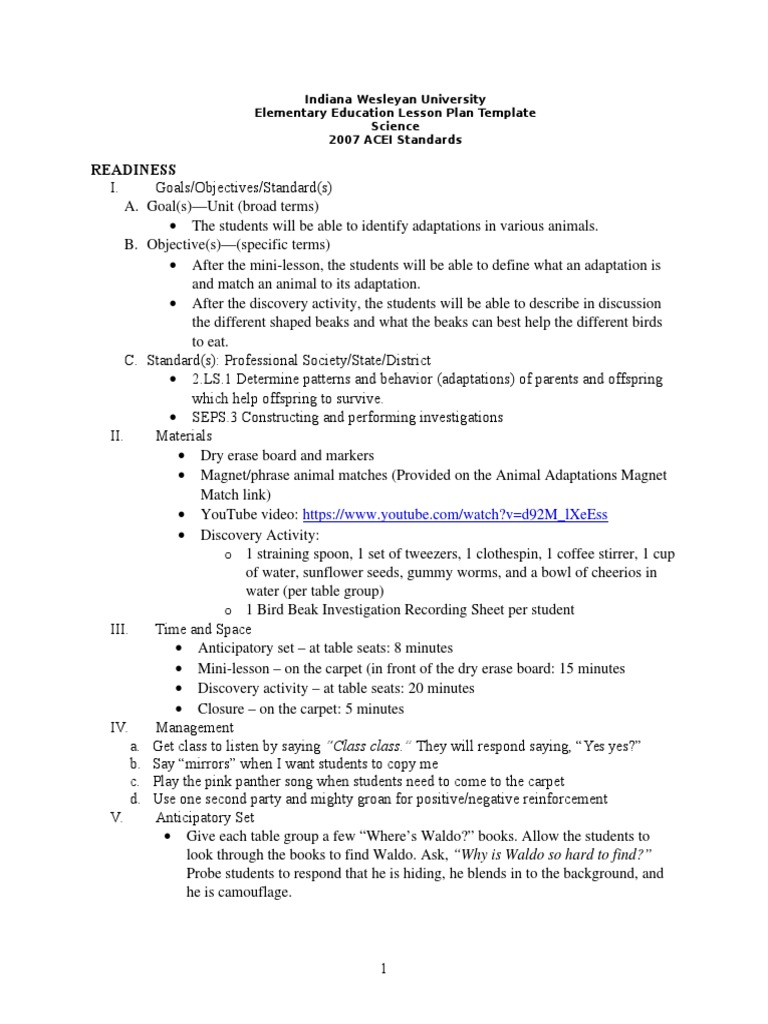 Bird Beak Adaptations Activity Plan | PDF | Beak | Birds