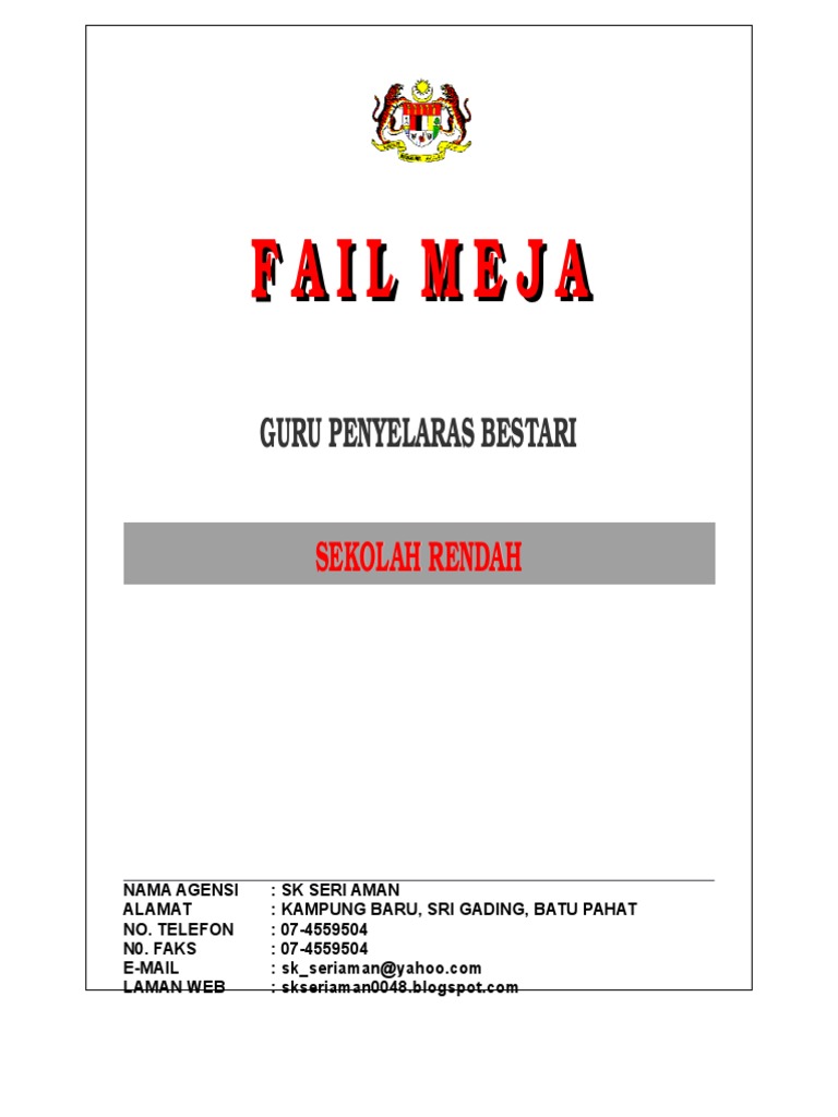 Fail Meja Guru Penyelaras Bestari | PDF