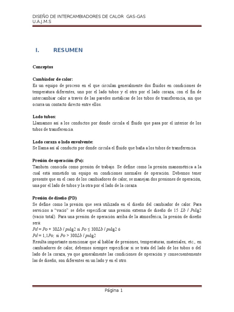 Diseño de Intercambiador Gas-Gas | PDF | Corrosión | Intercambiador de calor