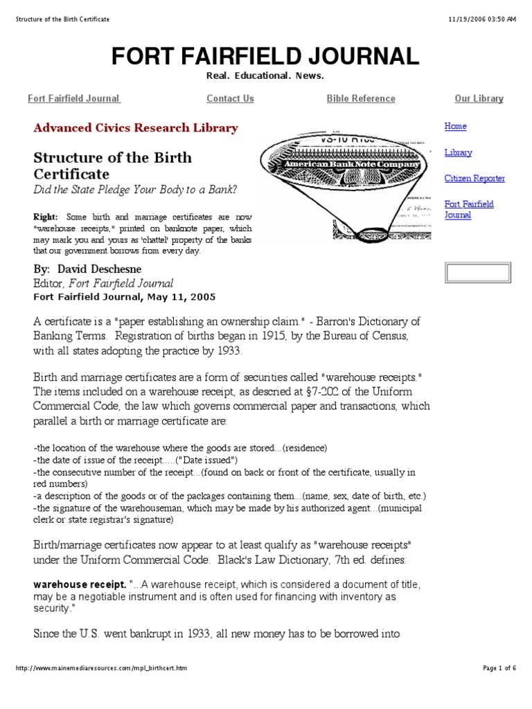 Structure of the Birth Certificate.pdf | Federal Government Of The ...