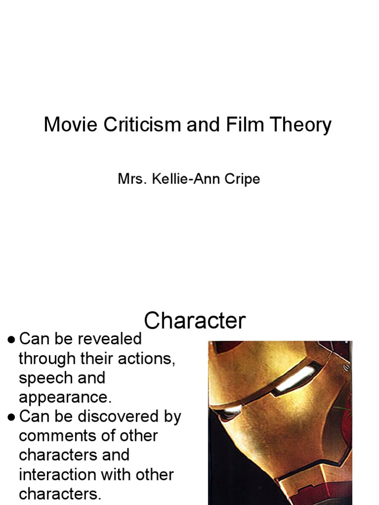 Movie Criticism and Film Theory: Mrs. Kellie-Ann Cripe | PDF | Plot ...