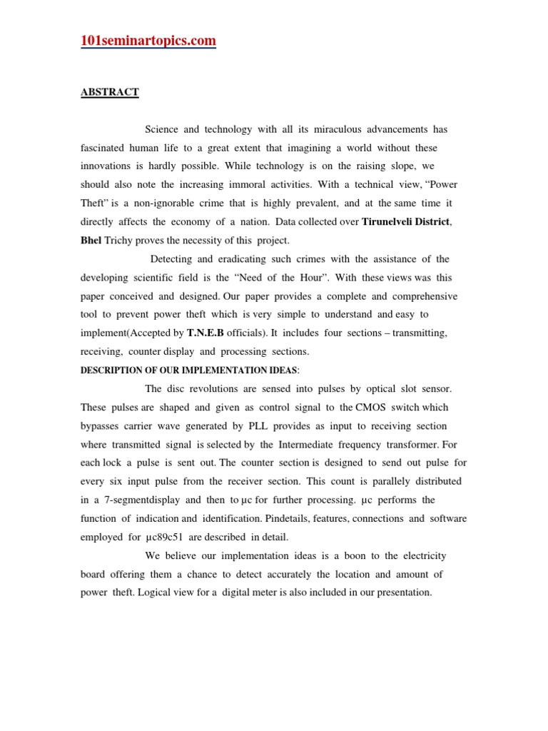 Micro Controller Based Power Theft Identification | PDF | Frequency Modulation | Transmitter