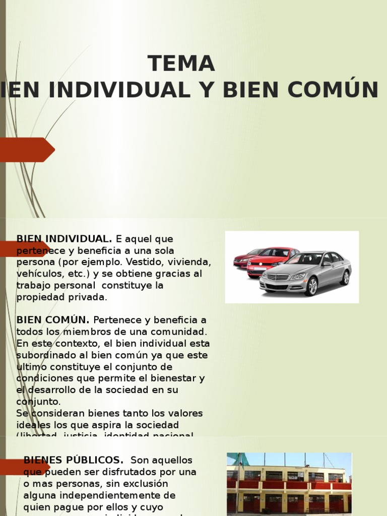 Bien Indivudual y Bien Comun | PDF | Ciencias sociales