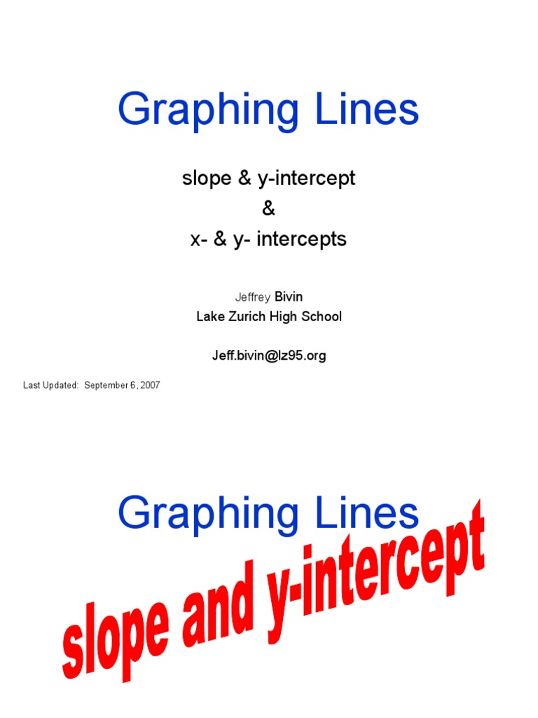 Graphing Lines | PDF