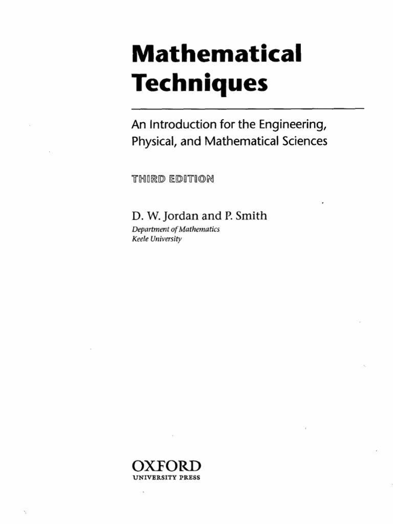 Mathematical Techniques: Oxford | PDF | Derivative | Matrix (Mathematics)