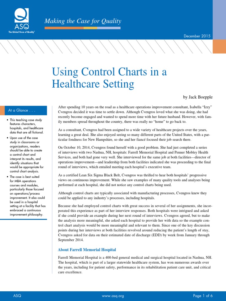 Control Charts Healthcare Setting MMP | PDF | Patient | Medicare ...