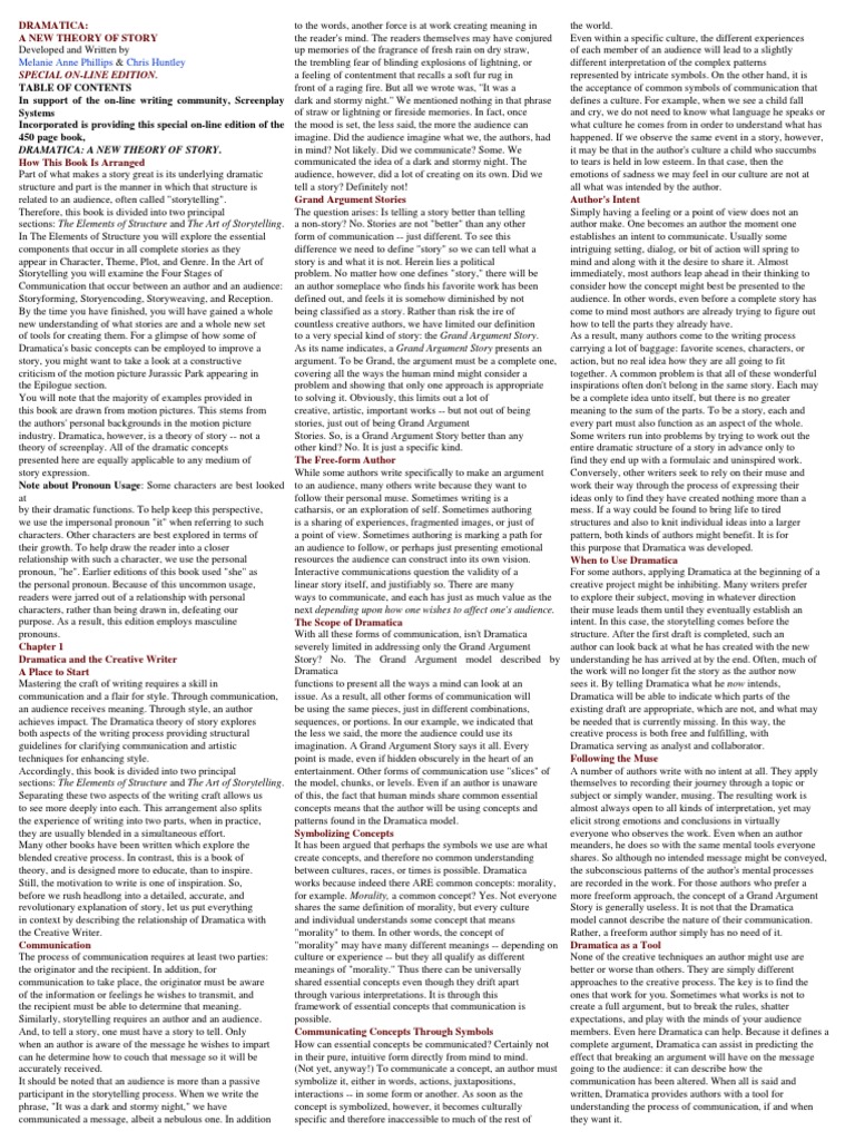 Dramatica - A New Theory of Story - Screenplay Writing Condensed | PDF ...