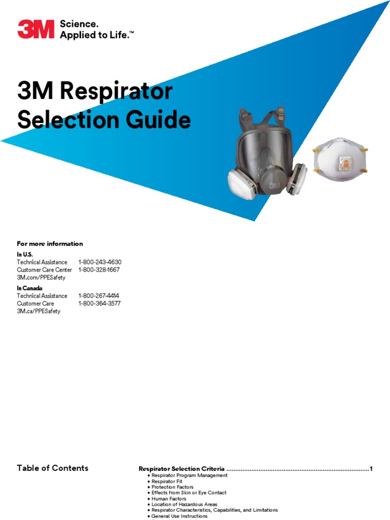 3m Respirator Selection Guide | PDF