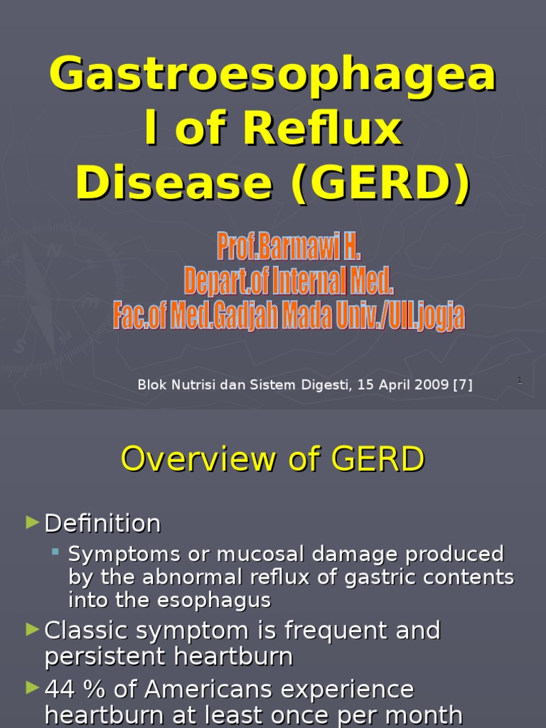 Gastroesophagea L of Reflux Disease (GERD) | PDF | Gastroesophageal ...