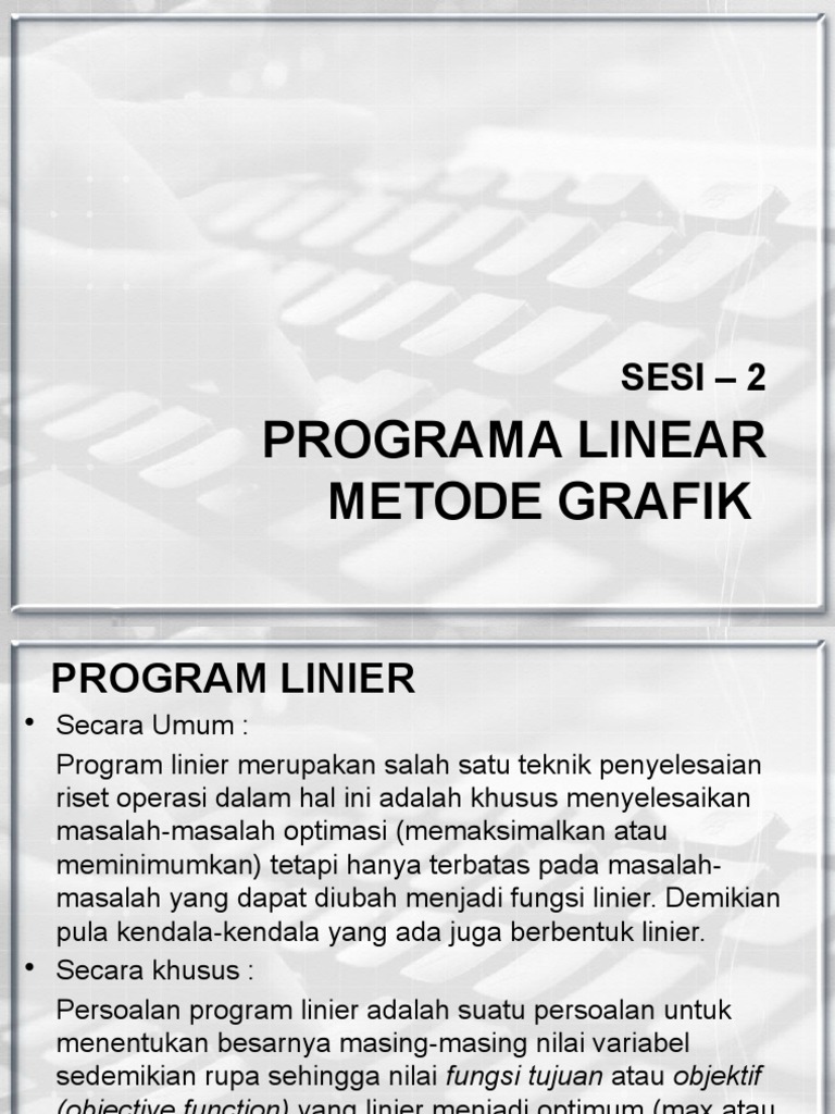 2 Programa Linear Metode Grafik | PDF