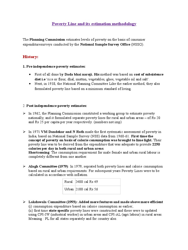 Poverty Line Estimation in India | PDF | Poverty Threshold | Poverty