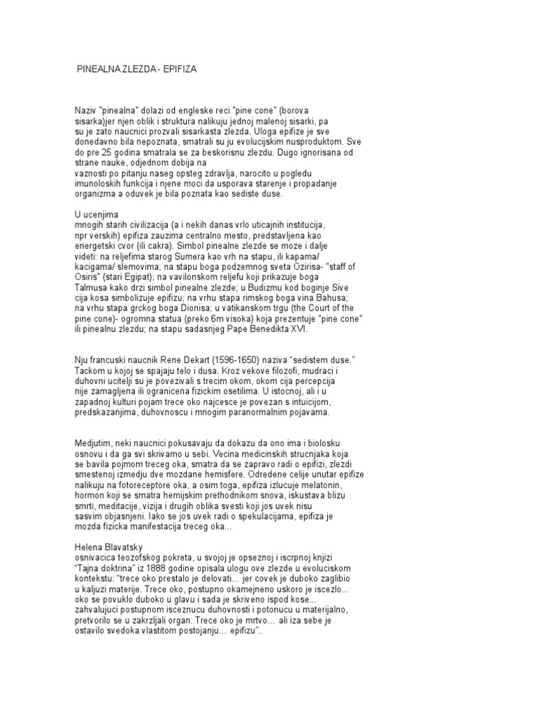 Pinealna Zlezda - Epifiza | PDF