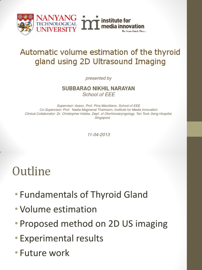 Automatic Volume Estimation of The Thyroid Gland Using 2D Ultrasound ...