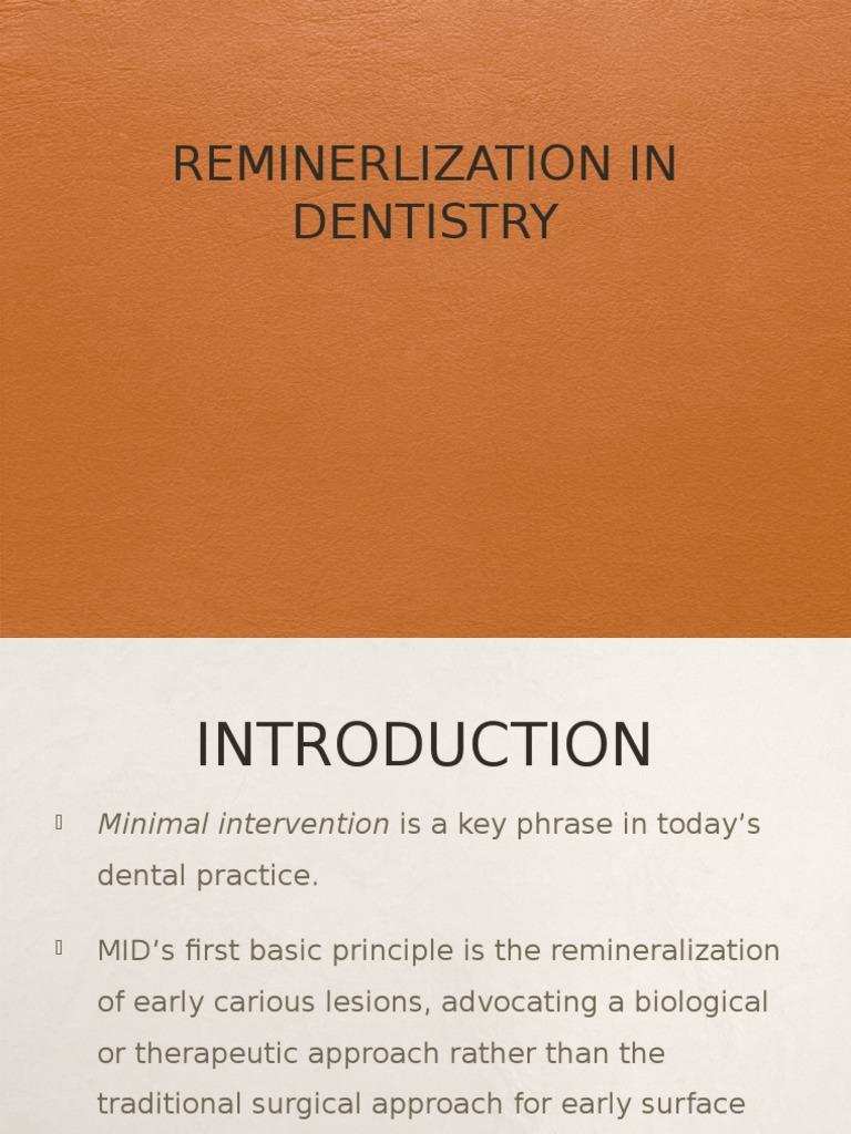Remineralisation | PDF | Tooth Enamel | Chemical Substances