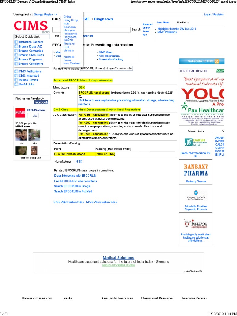 Effcorlin Nasal | PDF