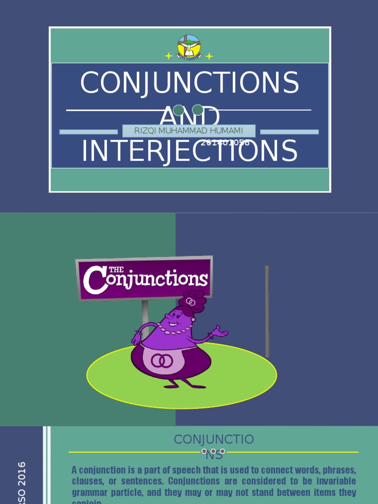 Conjunctions & Interjections (201401058) | PDF | Comma | Languages