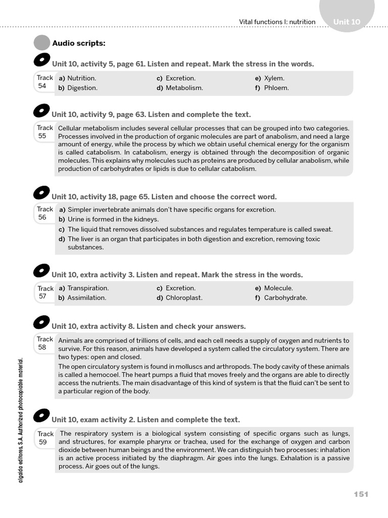 Audio Scripts:: Unit 10 | PDF | Wellness