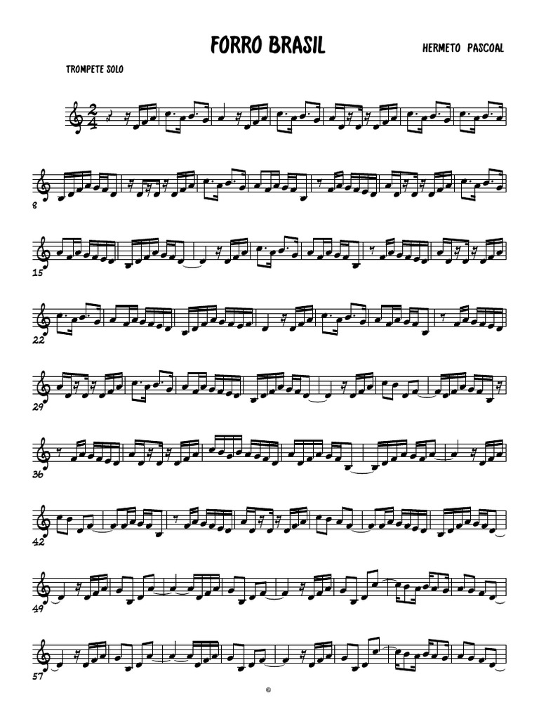 FORRO BRASIL - Trumpet in BB SOLO PDF | PDF