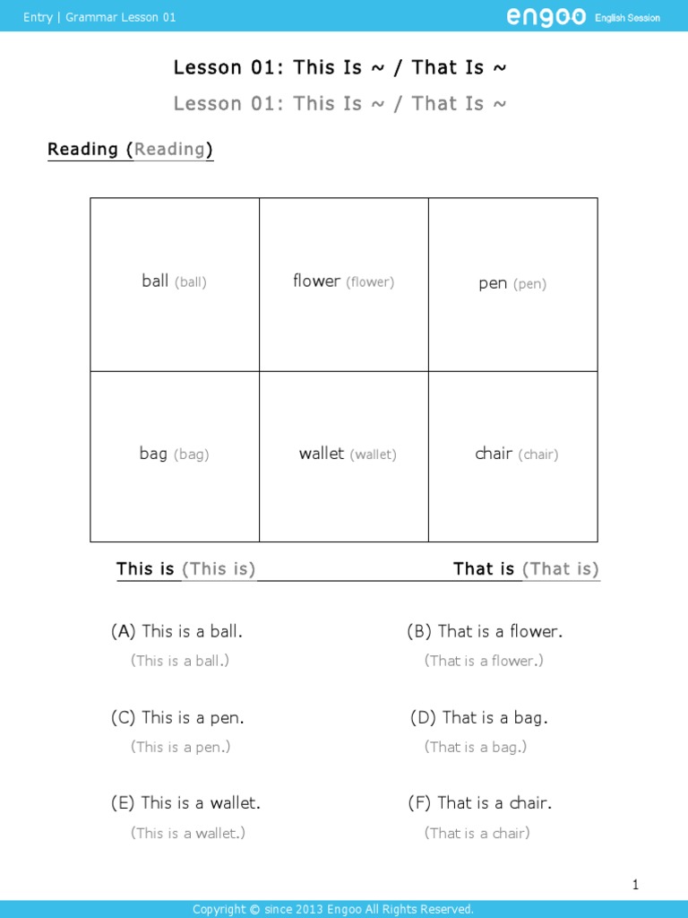 Entry Grammar 01 01 | PDF