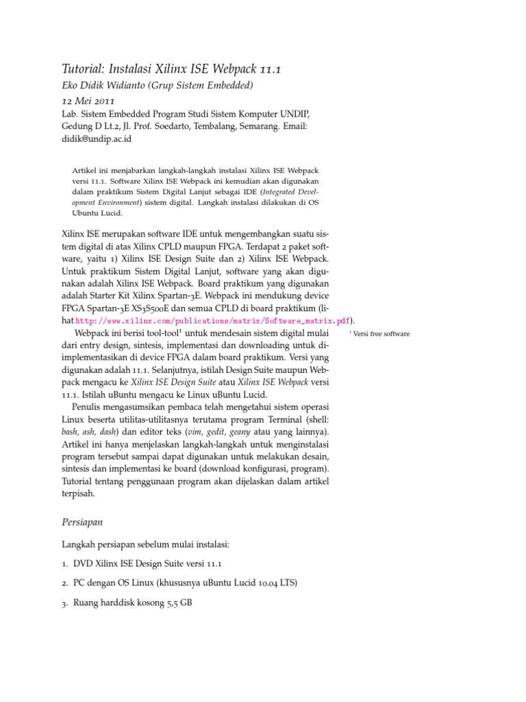 Instalasi Xilinx ISE | PDF