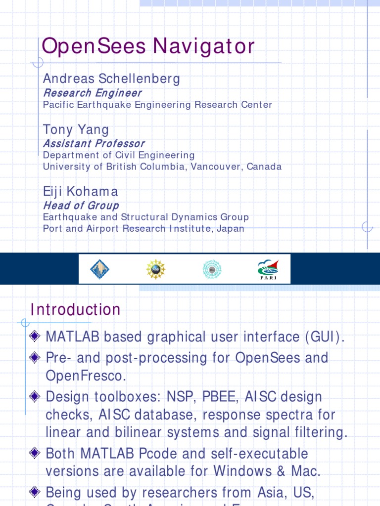 OpenSees Days Berkeley 13 OSN | PDF | Matlab | Areas Of Computer Science