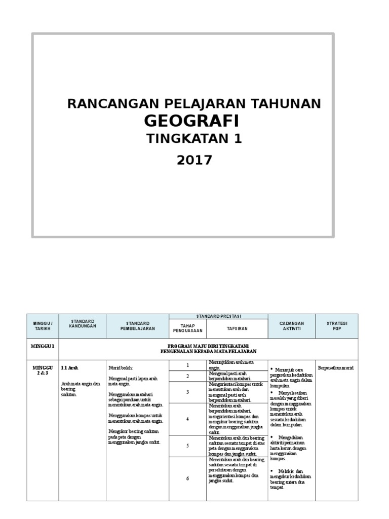 RPT 2017 Geo T1 | PDF